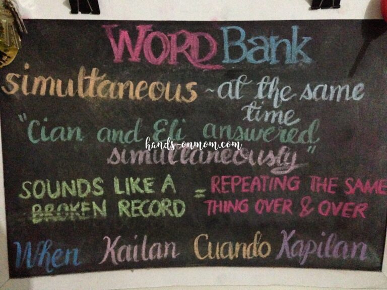 word bank a Visual Vocabulary Enhancement Board for Kids